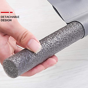 Under Door Draft Stopper,Twin Draft Stopper,Pest Isolation Waterproof Door Bottom Seal Strip (#Black)