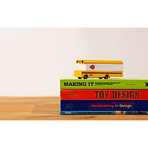 Candylab Toys - CANDYCAR® World Collection - Premium Handcrafted Wooden Car Toy - School Bus