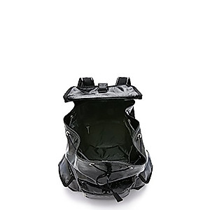 LeSportsac Voyager Backpack, Black Crinkle Patent, One Size