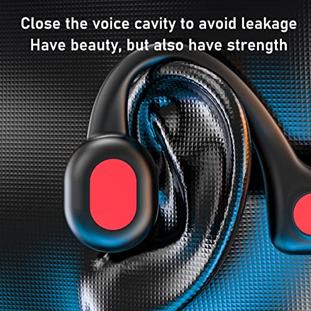 Bluetooth Headphones Noise Canceling - Bone-Conduction Headphones Bluetooth with Mic, Wireless Earphones, Open-Ear Waterproof Sport Headsets for Running Cycling Yoga Hiking