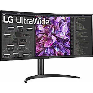 LG 34WQ75C-B.AUS 34" Curved UltraWide™ QHD IPS HDR 10 Built-in-KVM-Monitor with USB Type-C™ & LAN (RJ-45), Black