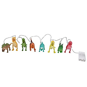 01 02 015 Dinosaur String Lights Battery, LED Dinosaur String Lights Decorations Warm White Light for Gardens for Homes for Kids