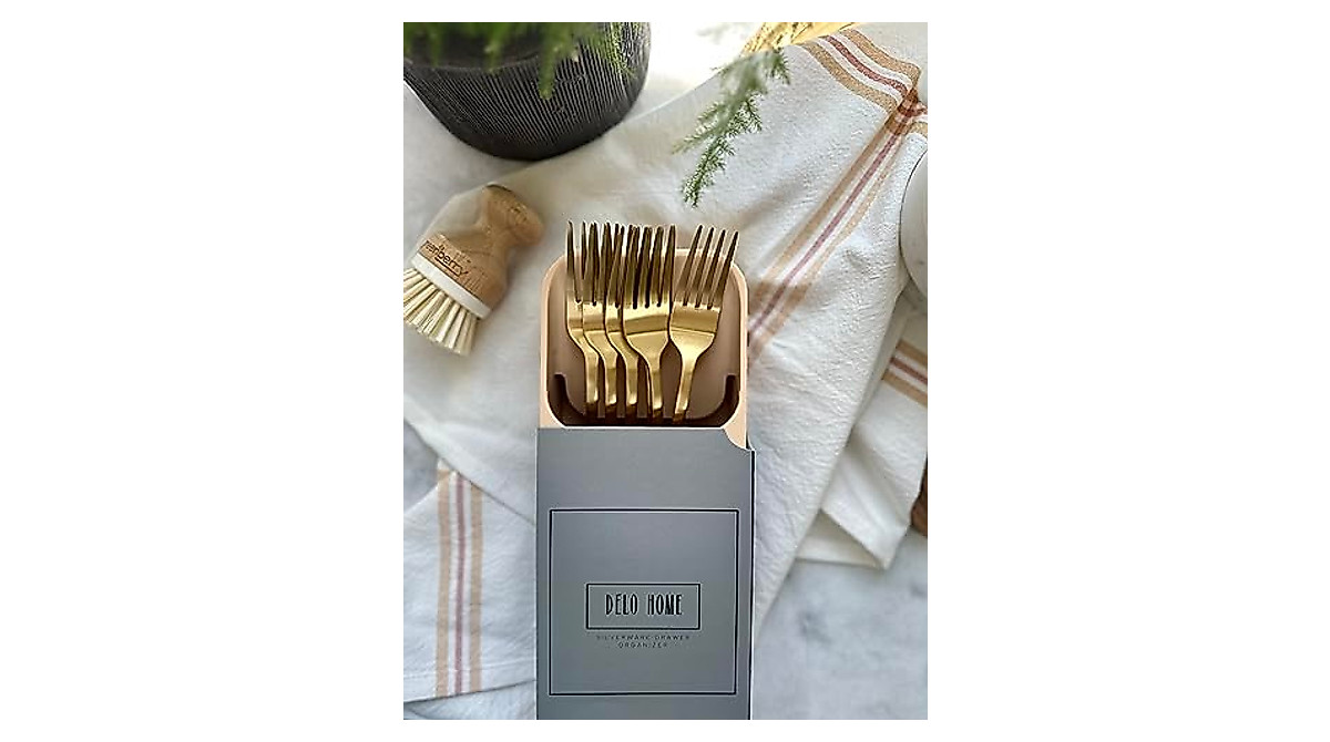 Compact Cutlery Organizer - Space-Saving Silverware Tray