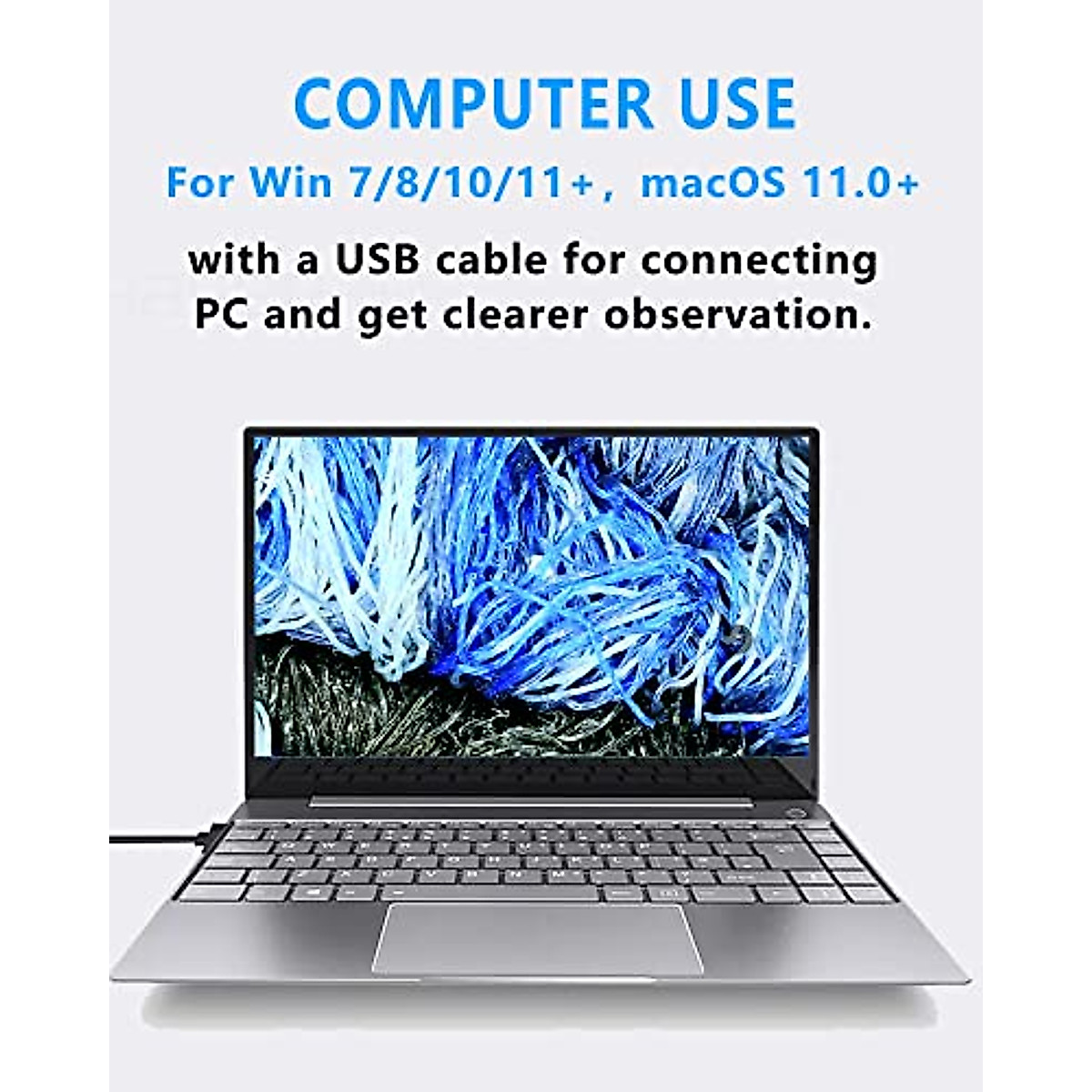 Wireless USB Digital Microscope, Handheld HD Fixed Focus Magnifier, Pocket Microscopes with LED Lights, 50x-1000x Magnification Inspection Camera Compatible with IOS Android Phone, MacBook, Windows PC