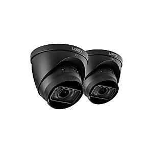 Lorex LNE9282B-2PK-W 4K (8MP) Black Nocturnal Motorized Varifocal Smart IP Dome Security Camera, with listen in audio (2-Pack). Compatible with N881B, N882B and NR900X NVRs