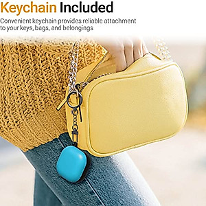 JUST4YOU for Galaxy Buds Pro Case, Galaxy Buds Live Case, Galaxy Buds 2 Case Cover with Keychain, Thin Fit Hard Case (Blue) CS_HD_GBL_GBP_GB2_BL