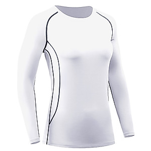 CADMUS Women's Workout Long Sleeve Shirts for Running Yoga Hiking T Shirt,Black,Grey,White,Medium