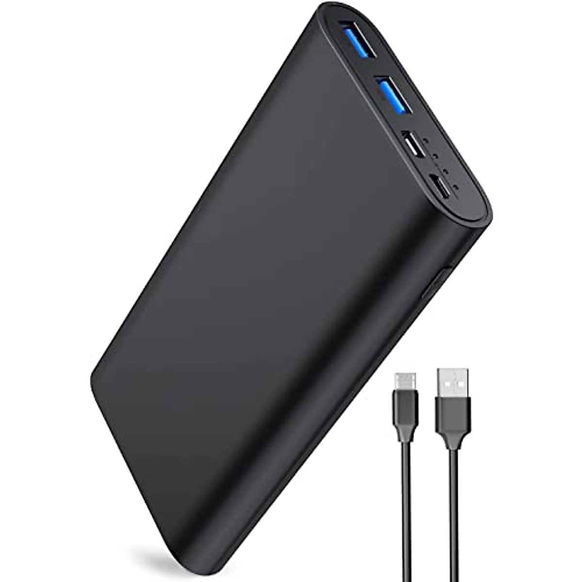 OHZHAO Portable Charger Power Bank 26800mAh, (Upgrade Large Capacity Battery) with Dual Input Ports Support Dual Fast Charging, 2 USB Ports for iPhone, iPad, AirPods, Samsung,Android and More,Black
