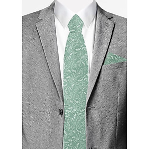 Jacob Alexander Men's Regular Floral Neck Tie - Dusty Sage