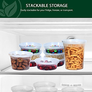 Clear Deli Containers with Lids - 32 oz (Pack of 120) | Leakproof Food Storage Solution for Home, Restaurant, Takeout, Soups, Sauces, and Slime