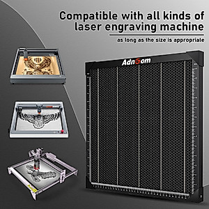 Honeycomb Laser Bed, ADNOOM 15.7” x15.7” Galvanized Iron Honeycomb Working Panel, Laser Cutter Honeycomb Working Table with Aluminum Plate for Fast Heat Dissipation and Desktop-Protecting (400 x400mm)