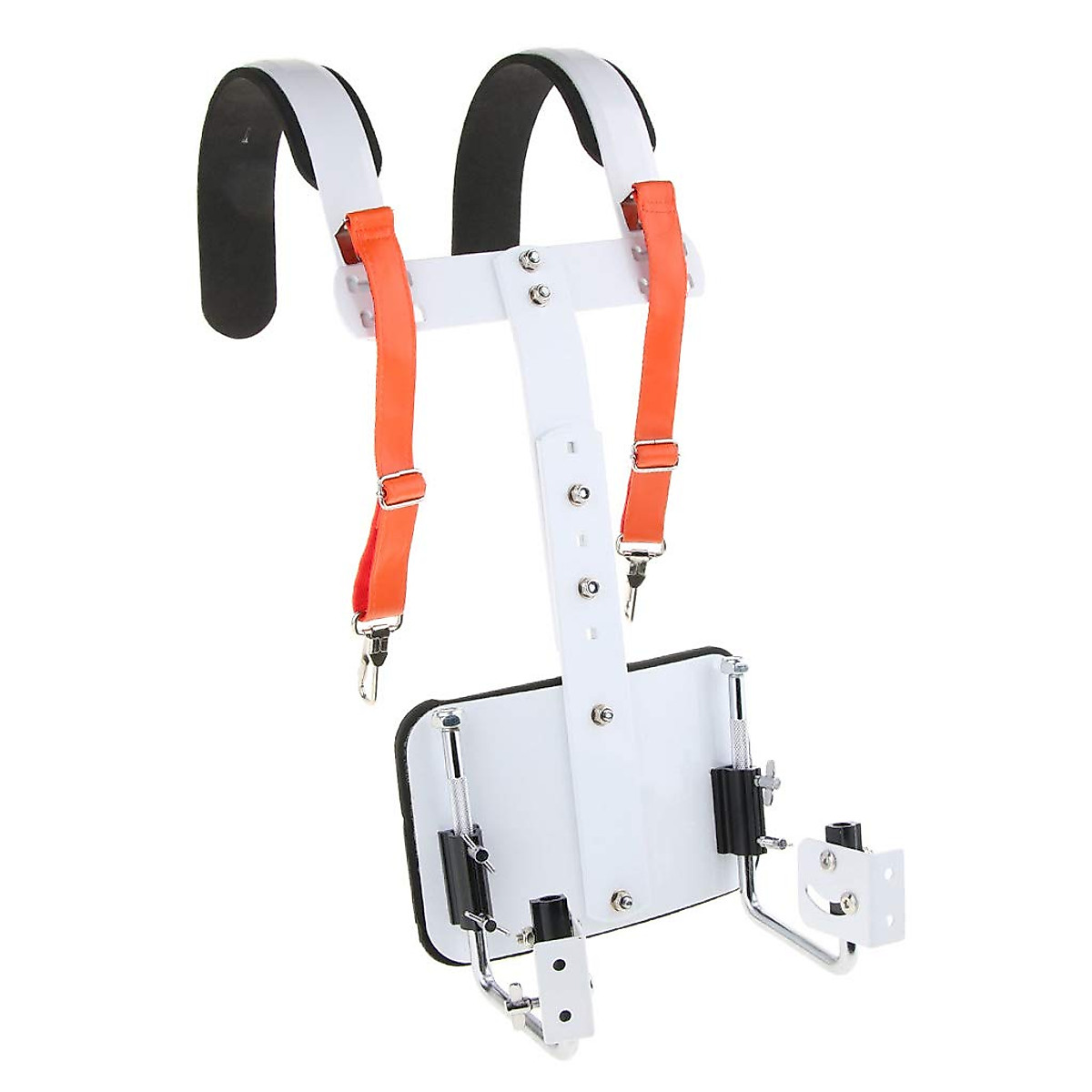 Snare Drum Carrier Bass Drum Shoulder Strap Harness Percussion Instrument Belt, White