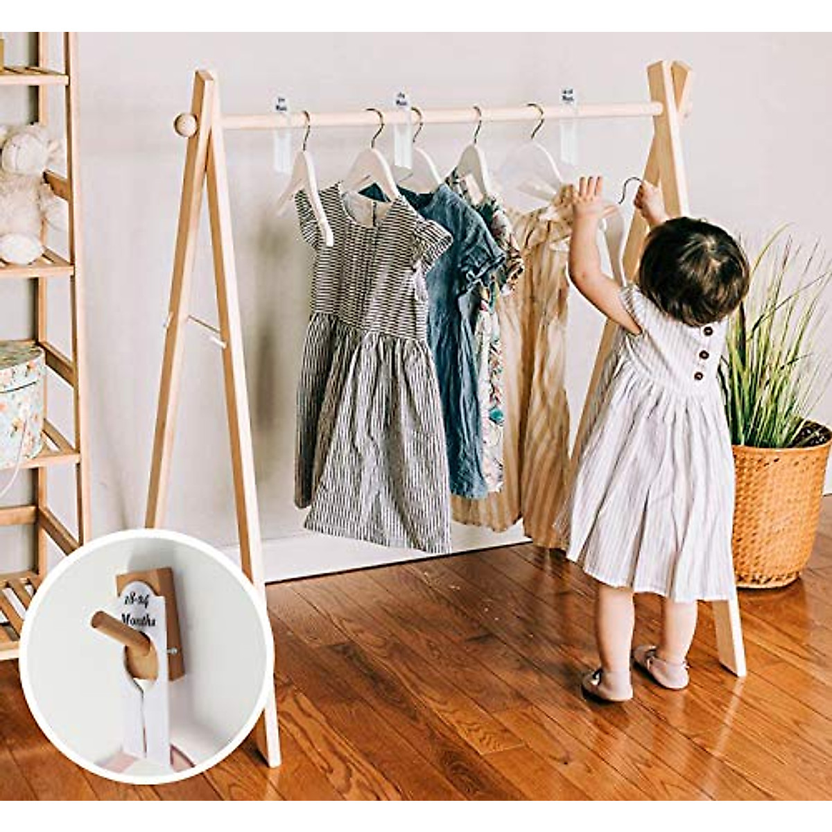 Lemonfilter 12 Pack Baby Wardrobe Dividers Plastic Nursery Closet Dividers Clothing Rack Dividers for Organize Baby's Clothes (White)