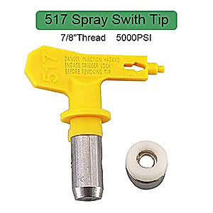 Tektall Universal Spray Sprayer Guide Accessory Tool for All Airless Paint Sprayer 7/8" with 517 Nozzle Tip & 10 Inch Extension Pole Rod