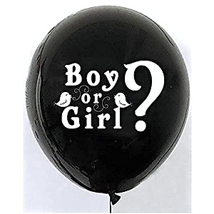 JLS Baby Shower Gender Reveal JUMBO 36 inch GIANT Balloon with heart shape Gold, Pink and Blue Confetti | Huge Balloon Boy or Girl | Balloon Gender Reveal Party | Baby Shower Surprise Party | Pregnant