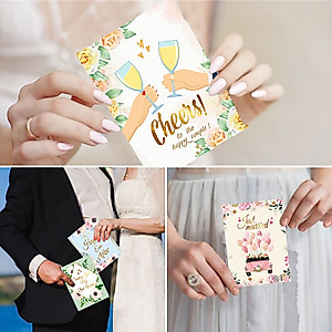 24 Pcs Wedding Cards for Bride and Groom Assorted Wedding Greeting Cards with White Envelopes Wedding Congratulations Card Bulk for Bridal Shower Newlywed Wedding Congratulations, 4.5 x 6.2 Inch