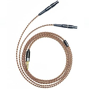 GUCraftsman 6N Single Crystal Copper Upgrade Headphones Cable 4Pin XLR/2.5mm/4.4mm Balance Headphone Upgrade Cable for Focal Utopia (3.5mm Plug)