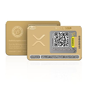 Ballet REAL XRP, Gold Edition - The Easiest Crypto Cold Storage Card - Cryptocurrency Hardware Wallet with Multicurrency and NFT Support (Single)