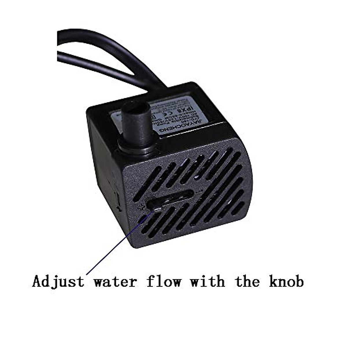 Submersible Water Pump with LED Light for Indoor Tabletop Fountains Aquarium Fish Tank (180L/H 3W)