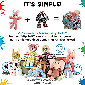 Nobory Toys The Adventure Crew High Contrast Sensory Activity Suit for Infants and Toddlers | Interchangeable with The Adventure Crew Plush Characters | Early Learning Toy