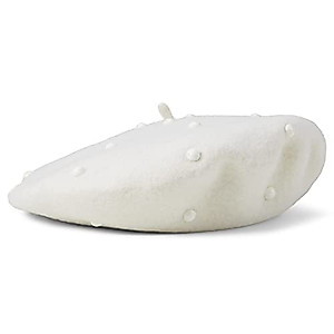 kate spade new york Diamante Beret Cream One Size