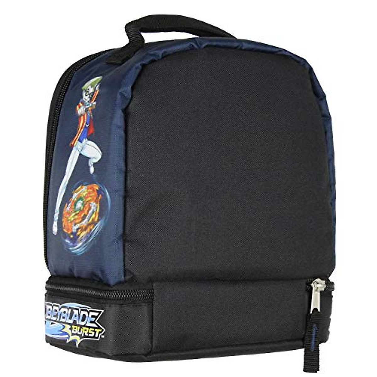 Beyblade Burst Fafnir Spinner Top Fumiya Kindo Dual Compartment Insulated Lunch Box Bag Tote