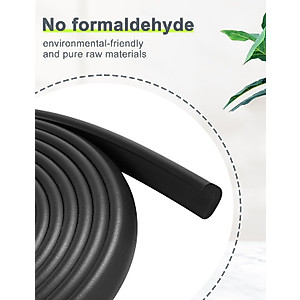 Arinbeb Foam Corner Protector Edge and Corner Guard, with 19 feet Length Foam Safety Bumpers, Baby Proofing Safety Table Corner Protectors Baby Proof Corner Black