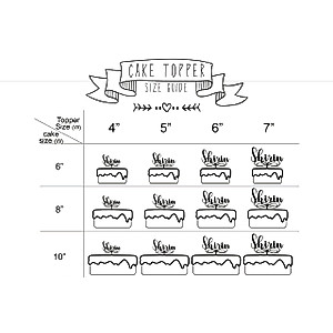 Custom Cake Topper - Personalized Names and Initials Decorations - Perfect for Wedding - Baby Shower - Birthday Engagements - Anniversary - Size 5-8 inches