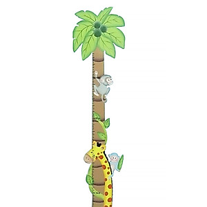 Fantasy Fields - Sunny Safari Animals Thematic Kids Wooden Growth Chart | Imagination Inspiring Hand Painted Details
