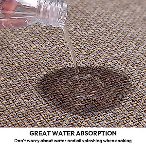 Kitchen Mats for Floor,Kitchen Rug, Nonskid, Washable,Absorbent Kitchen Runner Rug for in Front of Sink,Entryway,Hallway,Rubber Backing Indoor Door Mat,Farmhouse Style Standing Mat,17.3"x28",Grey