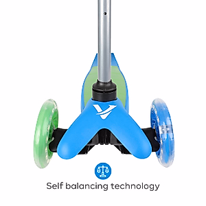 Sakar Ignight Green 3 Wheel Scooter for Boys and Girls Ages 3+, Max Weight 75lbs, Foot-Activated Brake - Durable, Comfortable, & Easy to Ride