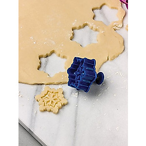 Fox Run Intricate Assorted Winter Snowflake Pastry/Cookie/Pie/Fondant 2" Stamper and Cutters 2", Set of 4, Multi-Color
