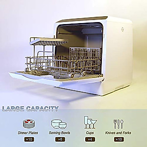 YOOYIST Portable Countertop Dishwasher, 5-Liter Built-in Water Tank, Suitable For Glass and Fruit Wash
