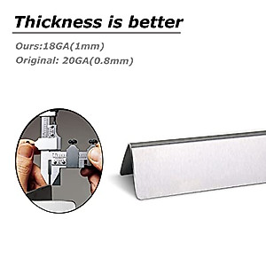 Zemibi Grill Flavorizer Bars for Weber Summit 400 Series, Summit E/S 440/450/460/470, 8 PC Stainless Steel Gas Replacement Parts for Weber 67668 Grill Models, 18" x 1.6" x 1.2"