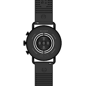 Skagen Falster Men's Gen 6 Stainless Steel Smartwatch Powered with Wear OS by Google with Speaker, Heart Rate, GPS, NFC, and Smartphone Notifications Color: Black (Model: SKT5303V)