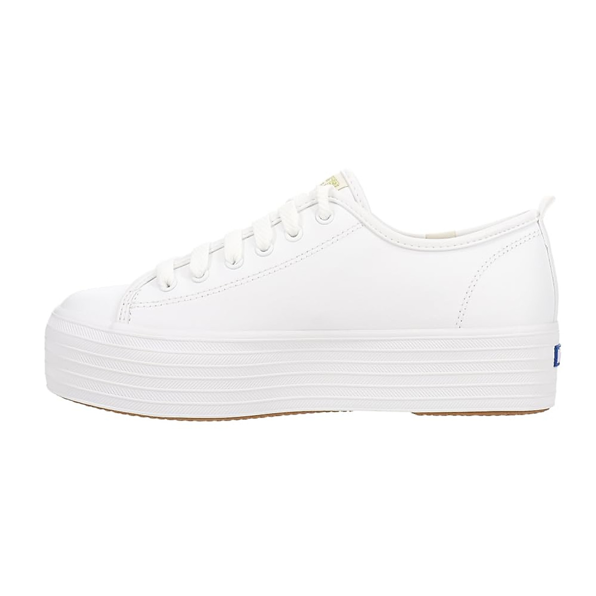 Keds Triple Up Leather, Sneaker Womens, White Leather, 7 Medium
