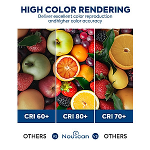 Nouscan Adjustable Light Bulb, 100W Equivalent, 5CCT A19 LED Light Bulb, E26 Base, 2700K 3000K 4000K 5000K 6000K, 1200LM, 13W E26 Medium Base Standard Light Bulb for Bedroom, Living Room, 4 Pack