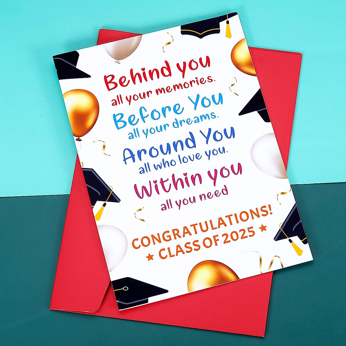 ARKUKU 2025 Graduation Card for Him Her, Graduation Card for High School College, Class of 2025 Card Gift, 2025 Graduation Card, Inspirational Congratulation Card for High School College Graduation