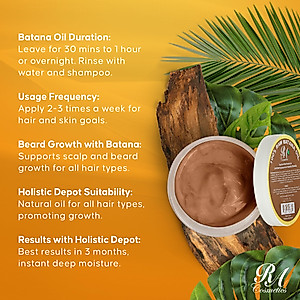 RA Cosmetics Hair Oil, 100% Natural Unrefined Batana for Healthy Hair, 16 oz, Nourishing Moisturizer for Damaged Hair Repair, Strengthening and Nourishing Hair Conditioner