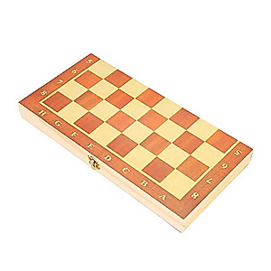 Dilwe Chess Set, Portable Wooden Travel Magnetic Chess Set Chess Board Folding for Kids Adults Family Outdoor Chess Game