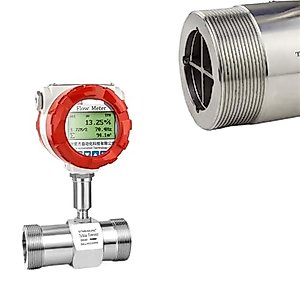 DN25 40 Water Flow Meter Turbine Flow Meter 1 inch Liqiud Oil Fuel Flowmeter LCD Display RS485 4-20mA(DN40)