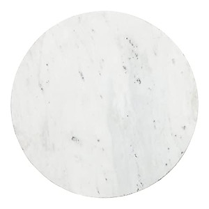 Kate and Laurel Tira Round Side Table, 14 x 14 x 24, White and Gray, Decorative Pedestal Style End Table for Use as a Bedroom Nightstand or Living Room Accent