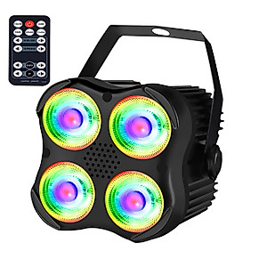 Latta Alvor Stage Par Lights DJ Disco KTV LED Mini DJ Wash Light with Remote Sound Activated Par Light for Wedding Christmas Bar Birthday Party Stage Show