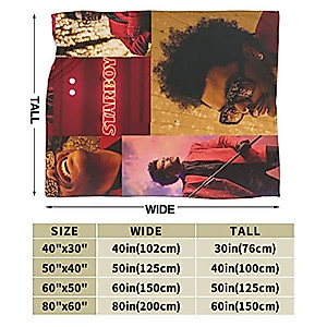 The Singer Weeknd Merchandise Blanket Ultra-Soft Blanket Collage Singer Blanket Flannel Blanket Portable Throw Blanket for Living Room Couch Sofa Rapper Fans Gift 50x40 Inches