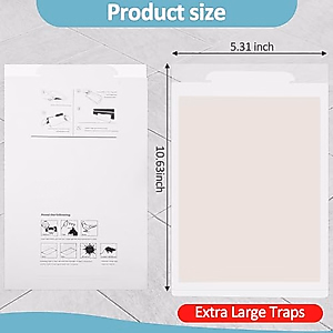 Qualirey Mouse and Insect Glue Boards Pest Glue Traps Bulk Large Mouse Rat Trap Sticky Adhesive for Mice Spider Moth Cockroaches Cricket House Indoor Outdoor Non Toxic (300 Pcs,10.63 x 5.31 Inch)