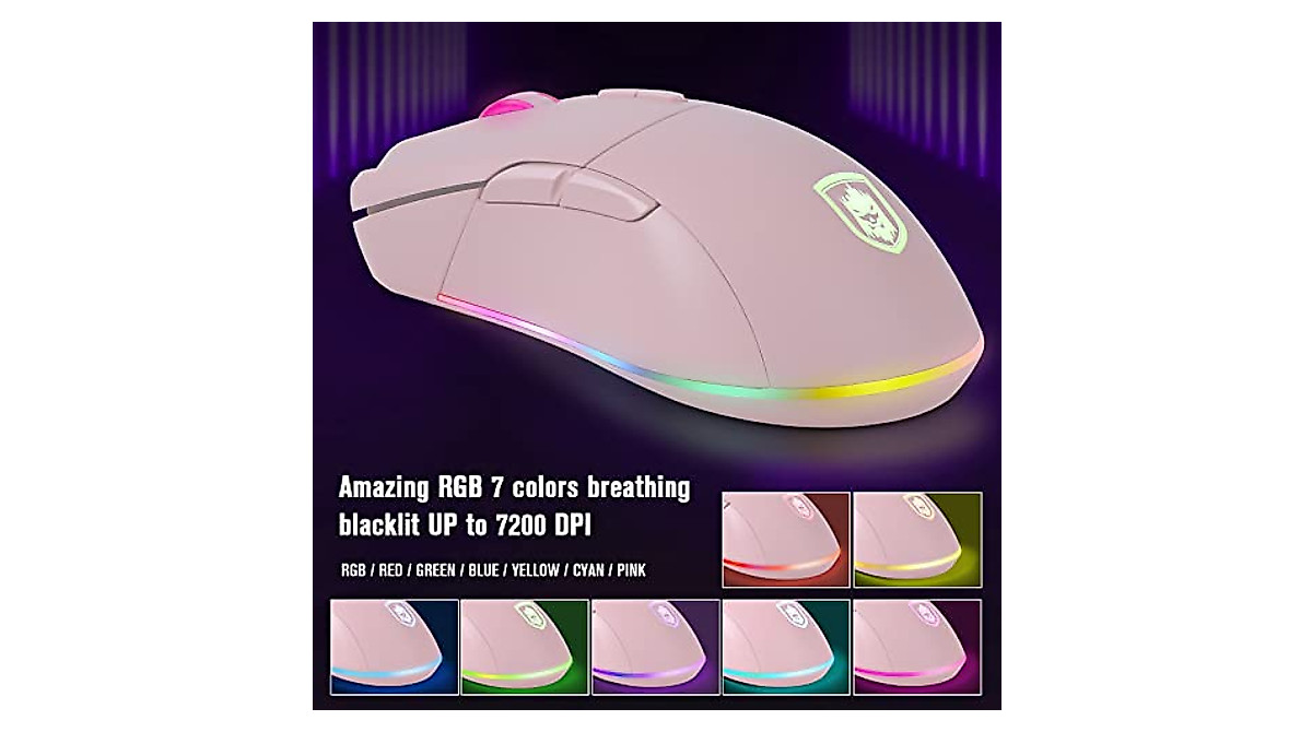 RGB Pink Gaming Keyboard & Mouse Set – Vibrant & Precise Gaming Combo