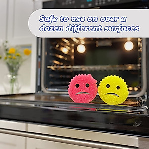 Scrub Daddy Sad Mommy and Daddy - Scratch-Free Multipurpose Dish Sponge - BPA Free & Made with Polymer Foam - Stain, Mold & Odor Resistant Kitchen Sponge (2 Count)
