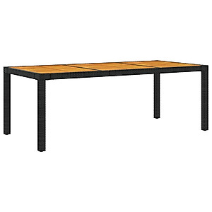 vidaXL Patio Dining Set 7 Piece with Cushions Garden Outdoor Terrace Balcony Dinner Table and Chair Seat Seating Furniture Poly Rattan Black