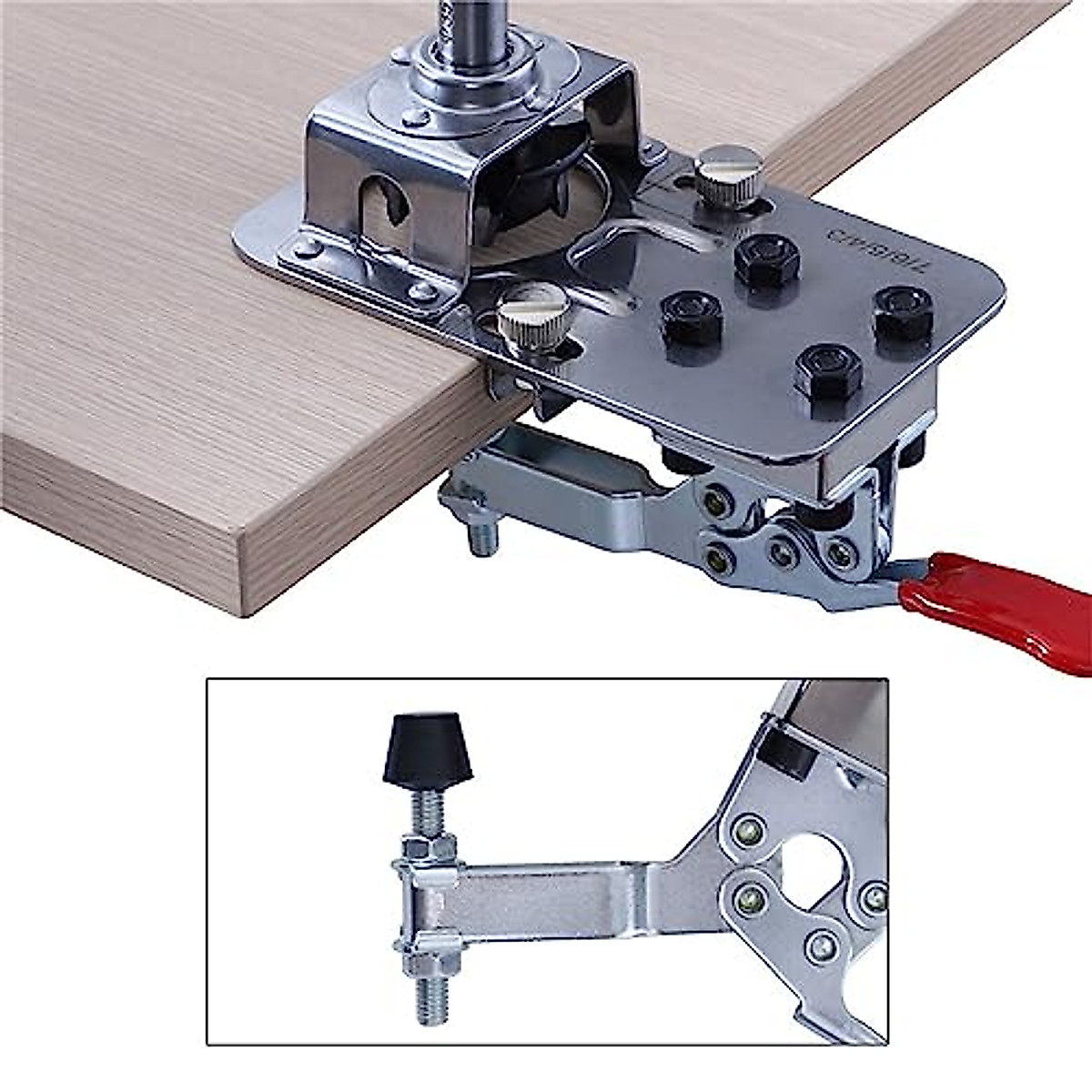 Concealed Hinge Jig with Clamp Drilling Guide Hole Locator Kits Hinge Punching Tool for Cabinet Door Hinges Inset Concealed Hinge Jig Kits