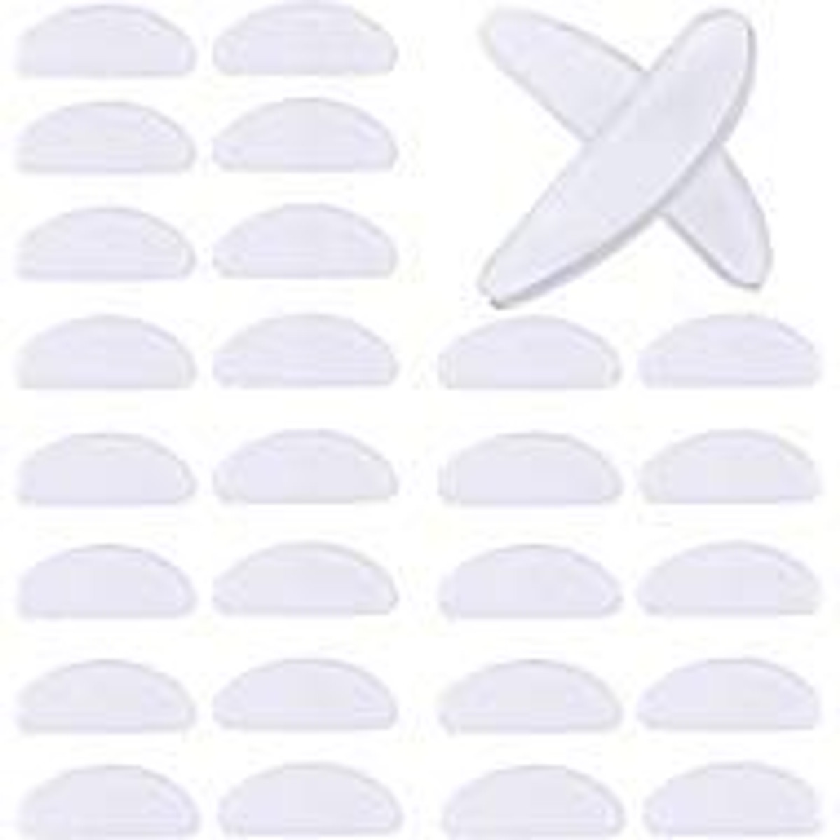 18 Pairs Eyeglasses Nose Silicone Pads Glasses Adhesive Anti-Slip Nosepads for Eyeglass Glasses Sunglasses (Transparent and Black, 1mm)